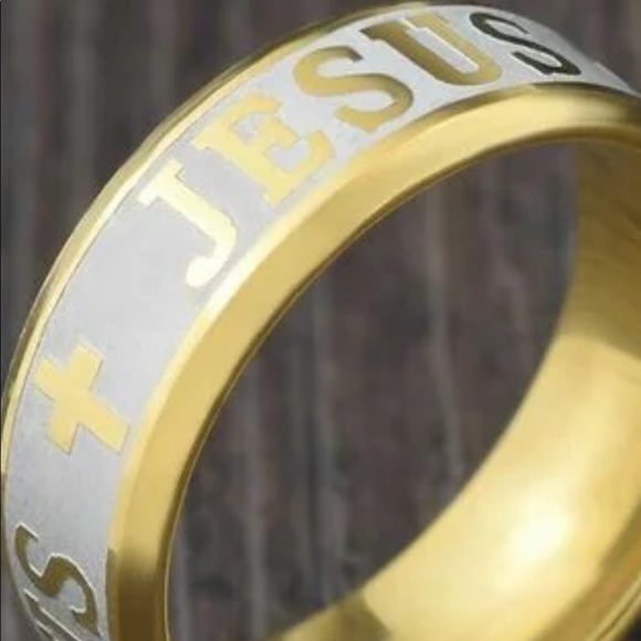 Accessories | Stainless Steel Two Tone Jesus Ring | Poshmark